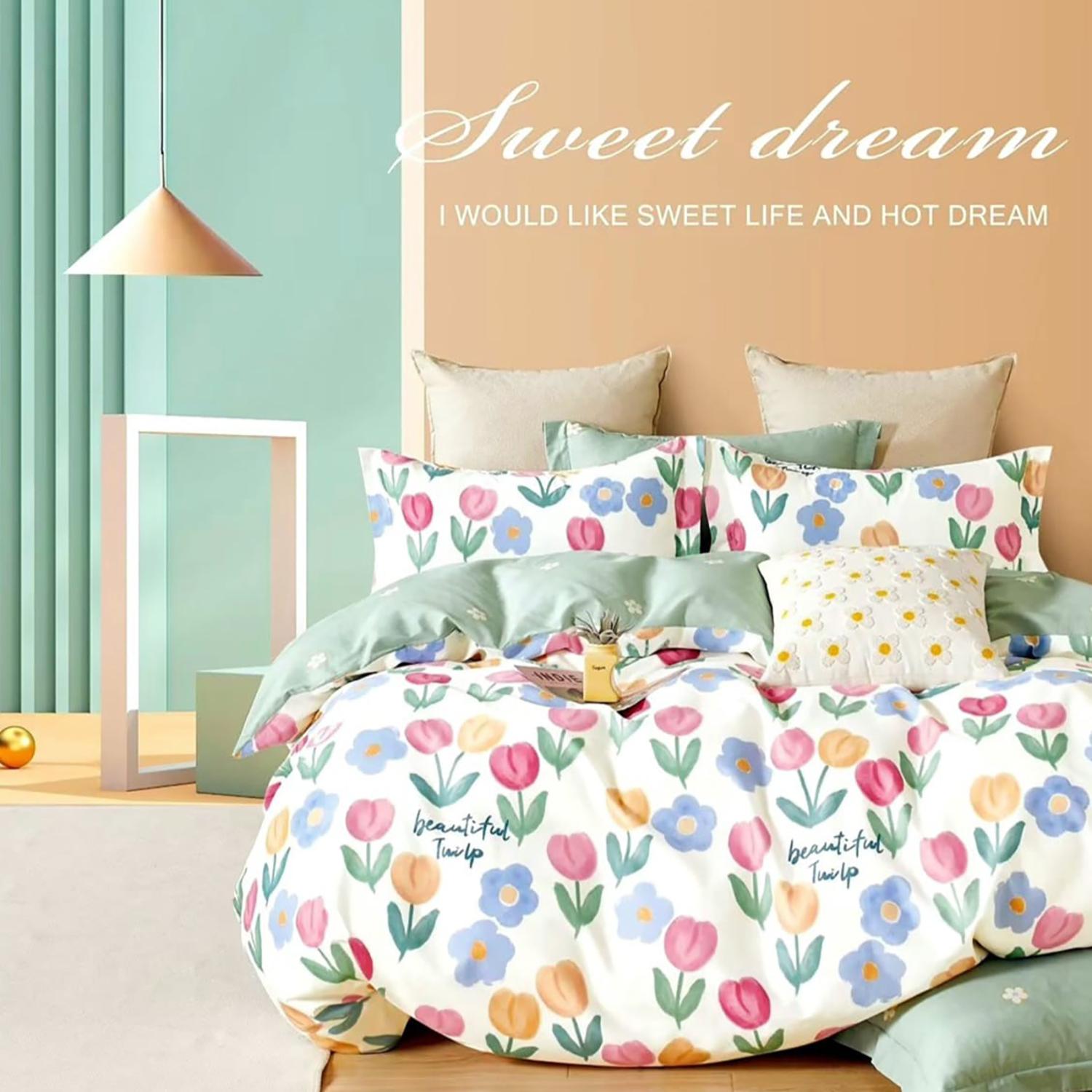 Lenjerie de pat single (o persoana) Percalle Imprimat PRC32 - Un somn ...